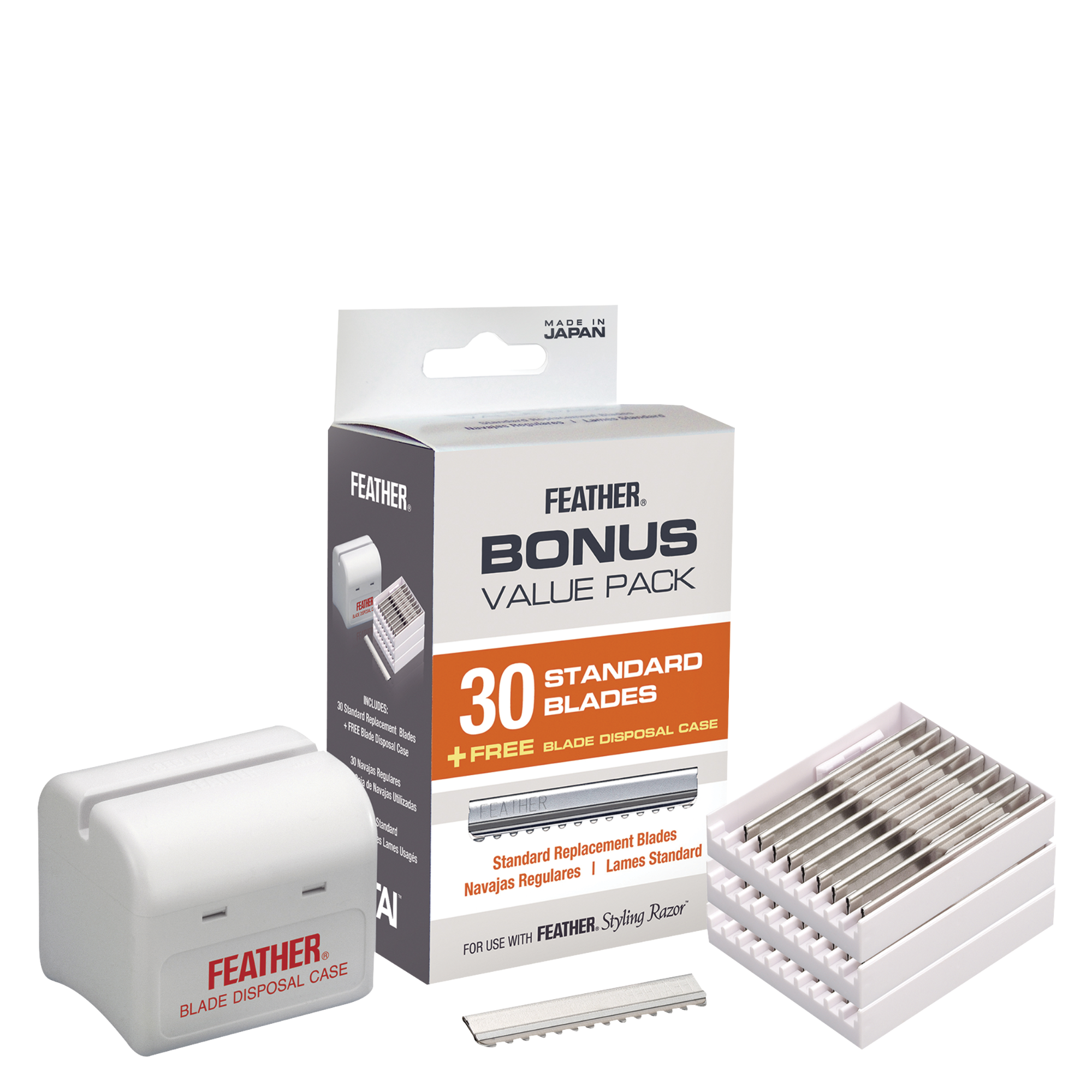 Standard Blades and Disposable Blade Case - 30 pk | Burmax